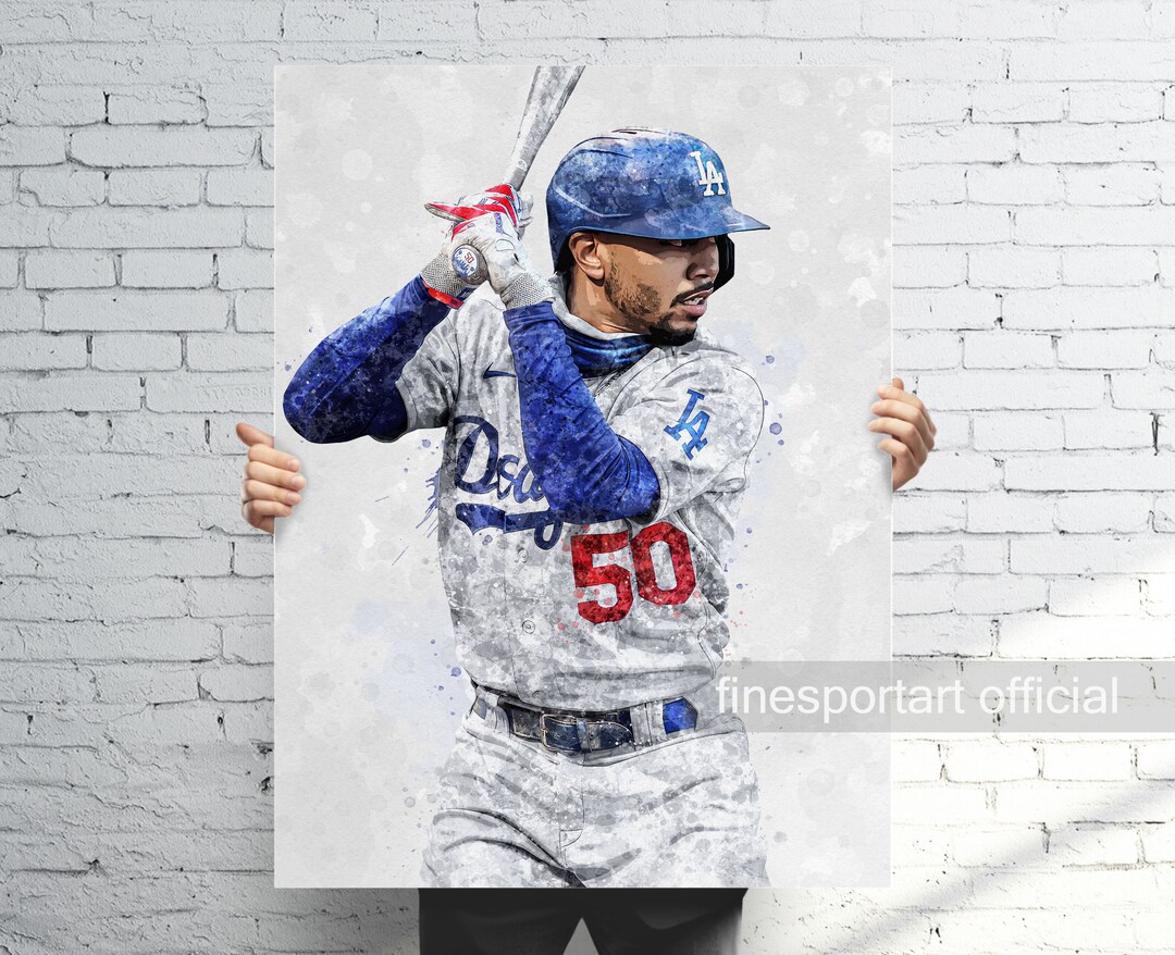 Mookie Betts Los Angeles Poster, Canvas, Baseball Print, Sports Wall ...