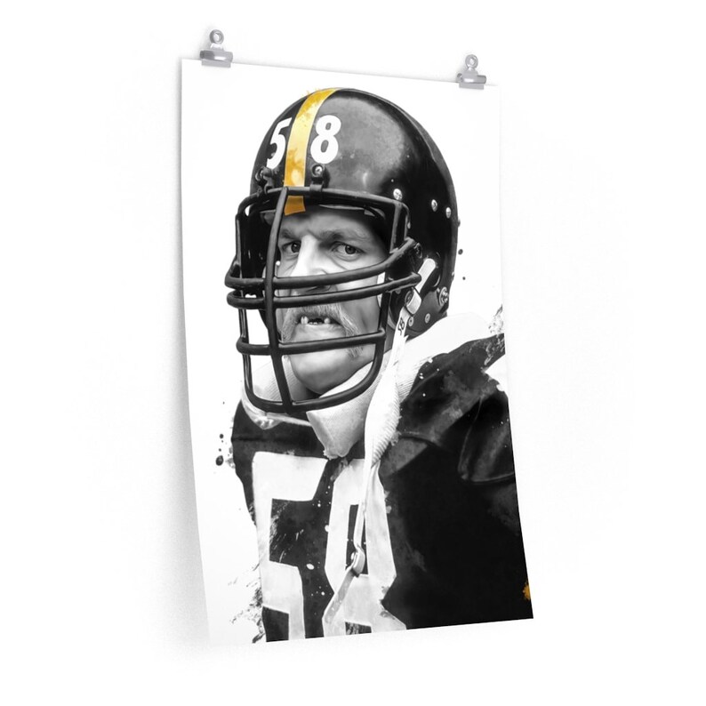Jack Lambert Pittsburgh Poster, Canvas, Football Print, Sports Wall Art ...