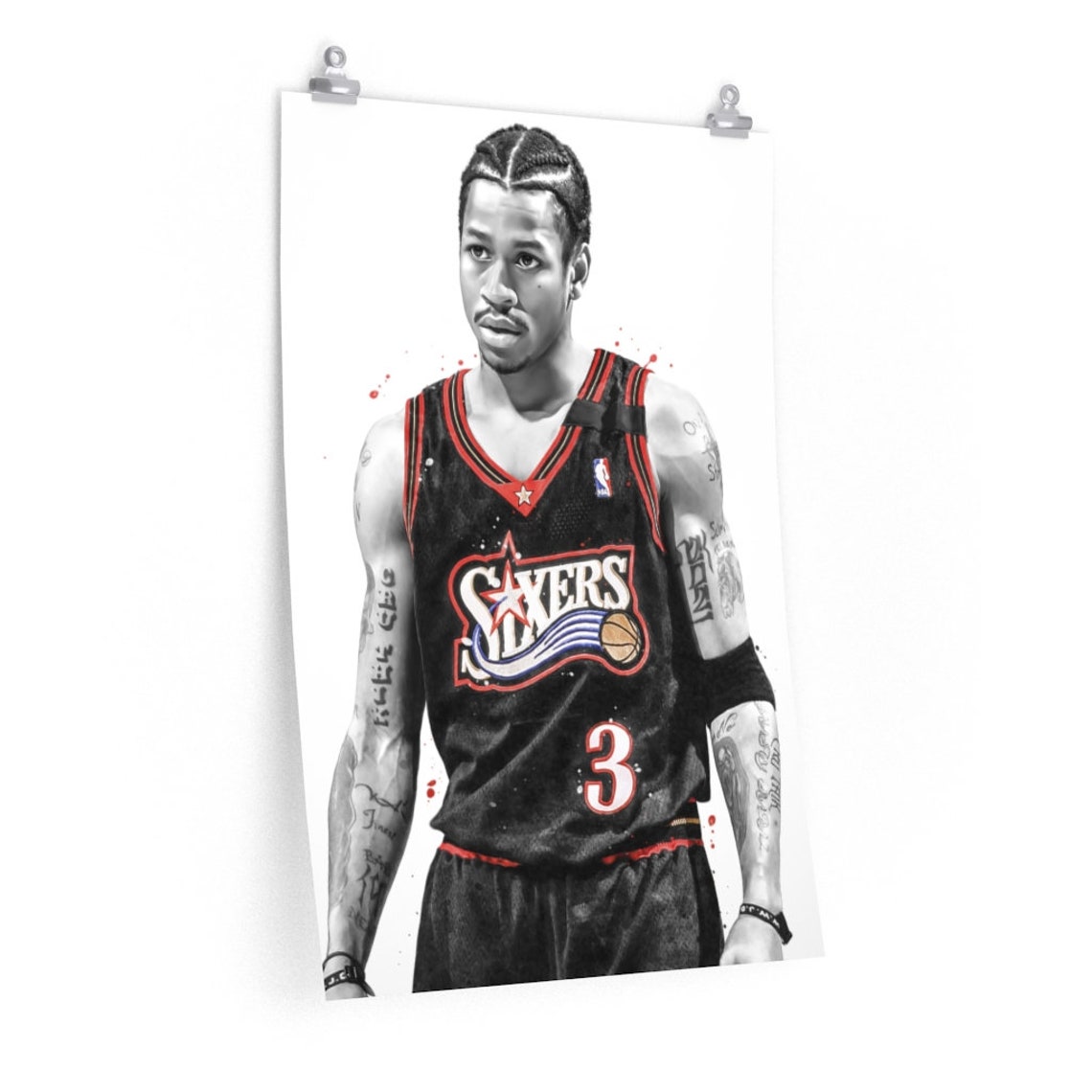 Allen Philadelphia Poster, Canvas, Basketball print, Sports wall art ...