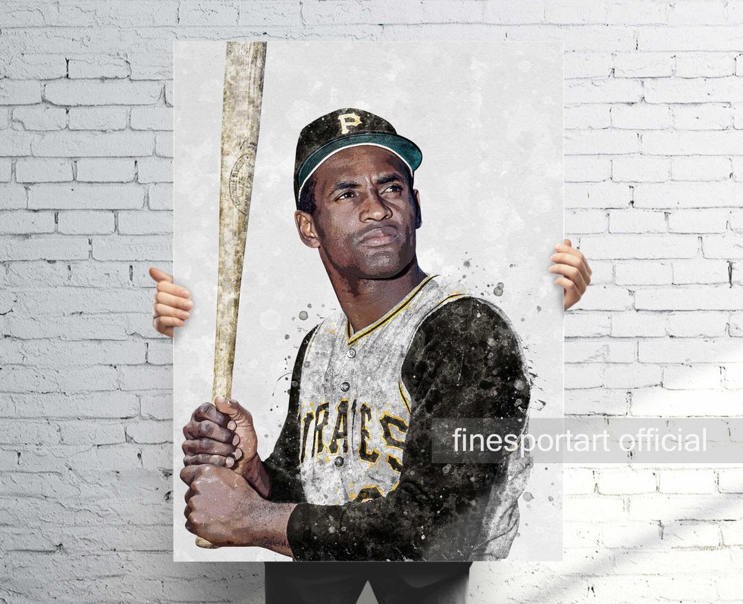 Roberto Clemente Poster, Canvas, Baseball Print, Sports Wall Art, Man ...