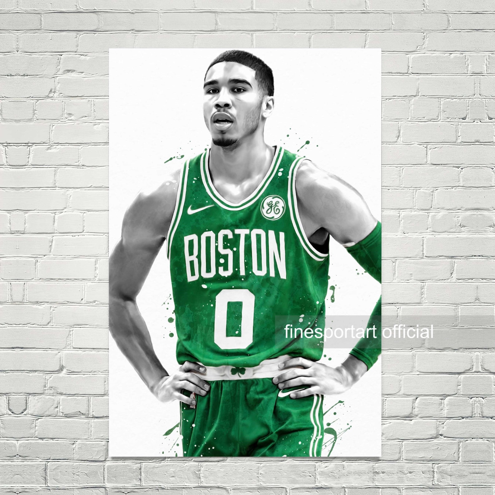 Jayson Tatum Boston Poster Canvas Basketball print Sports | Etsy