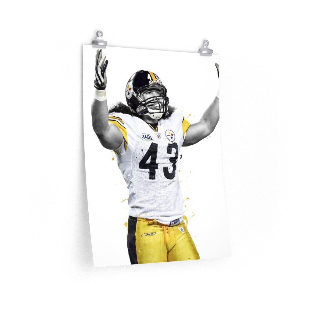 Troy Polamalu Pittsburgh Poster Canvas Football print | Etsy
