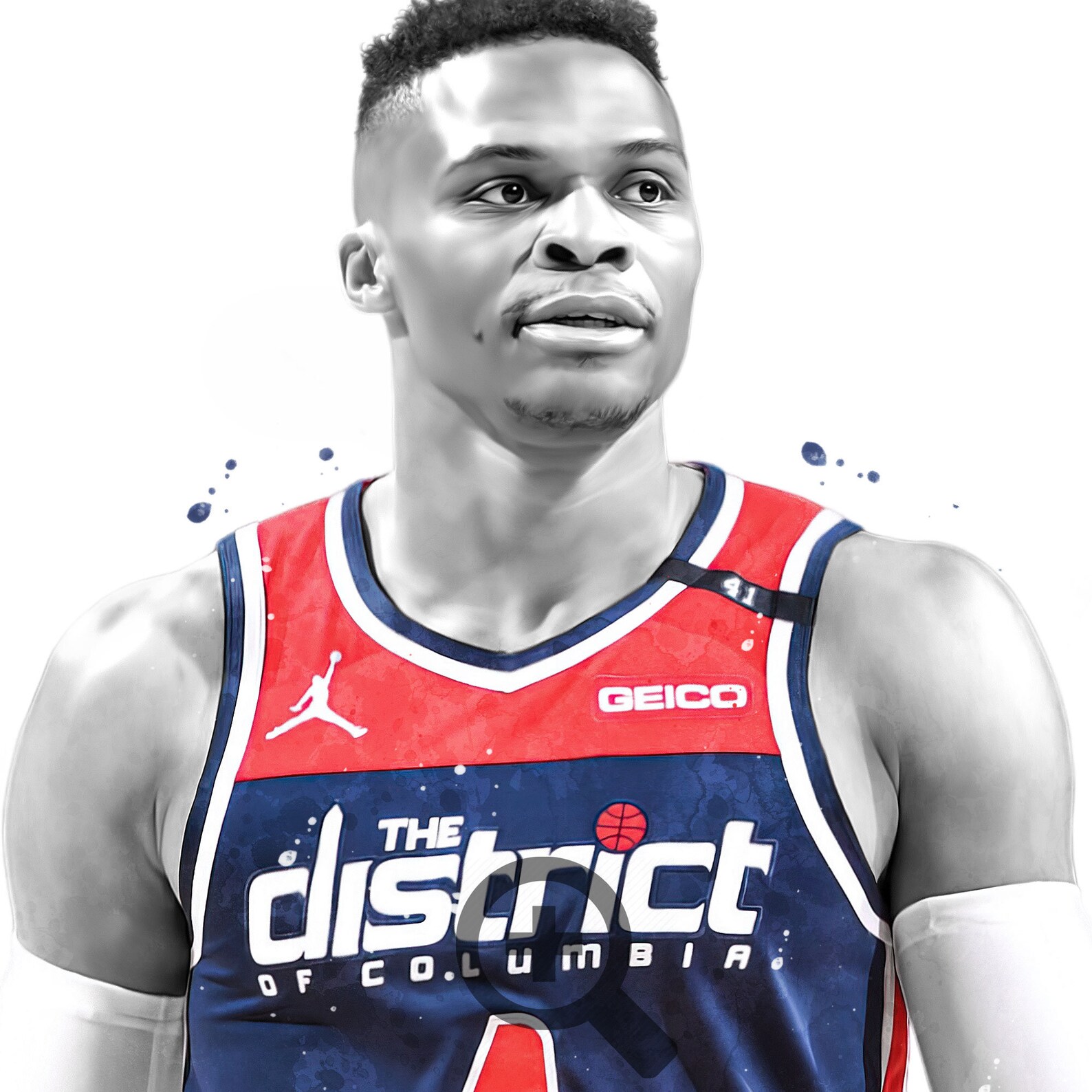 Russell Westbrook Washington Poster Canvas Basketball print | Etsy
