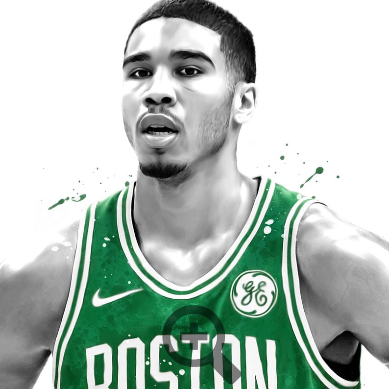 Jayson Tatum Boston Poster Canvas Basketball print Sports | Etsy