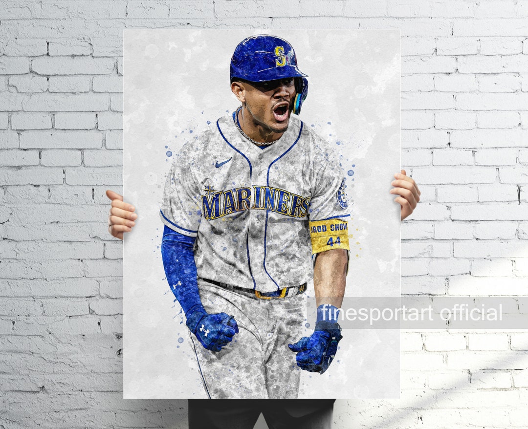 Julio Rodríguez Seattle Poster, Canvas Wrap, Baseball Framed Print ...