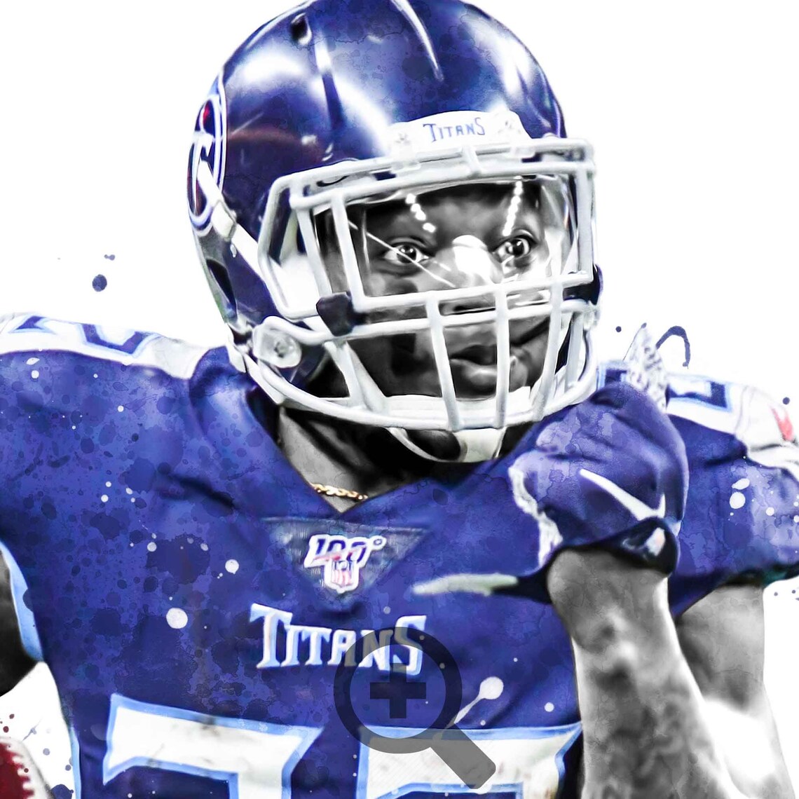 Derrick Henry Tennessee Poster Canvas Football print Sports | Etsy