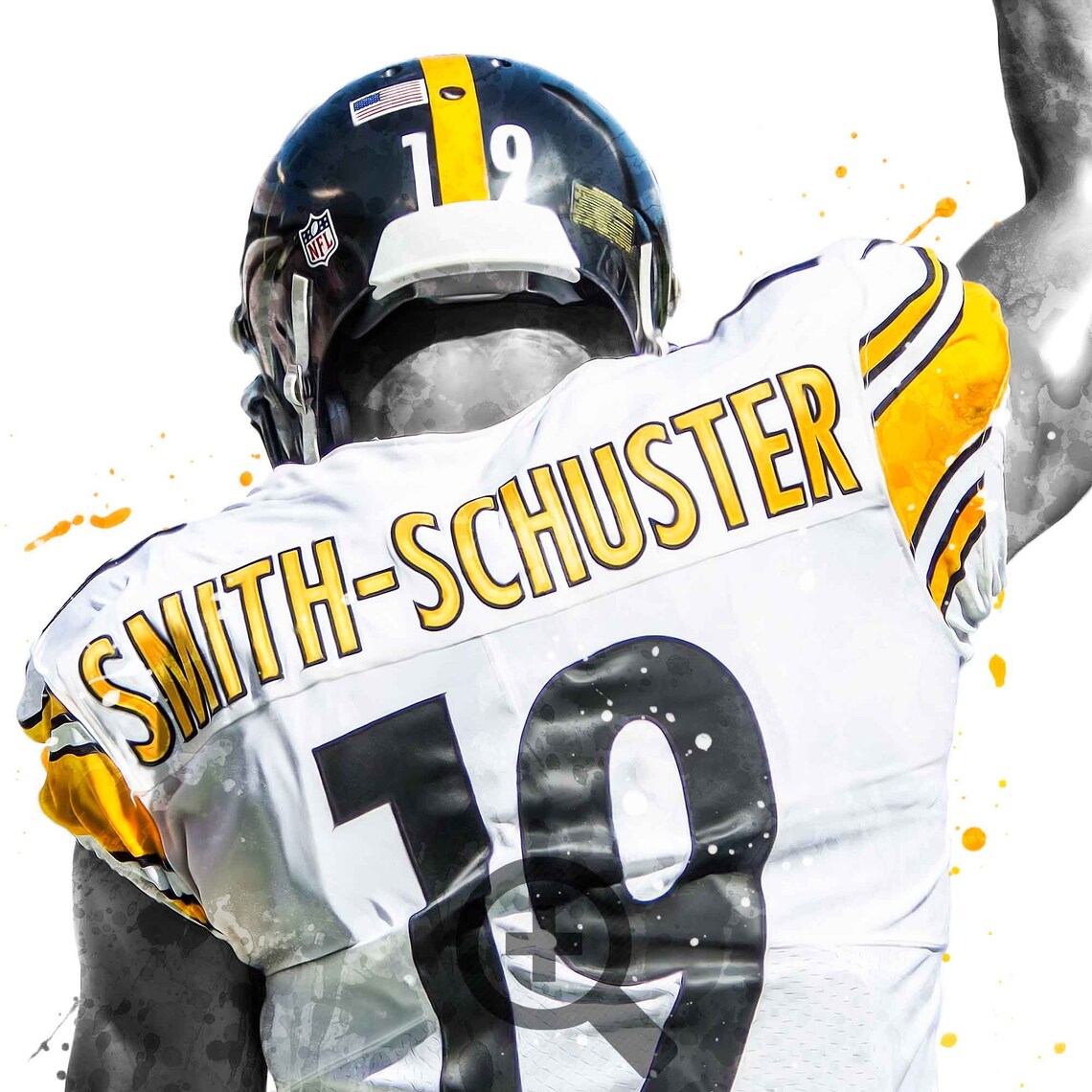 Juju Smith-schuster Pittsburgh V2 Poster, Canvas, Football Print ...