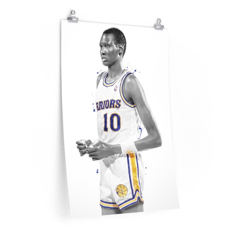 Manute Bol Warriors Poster Canvas Basketball print Sports | Etsy