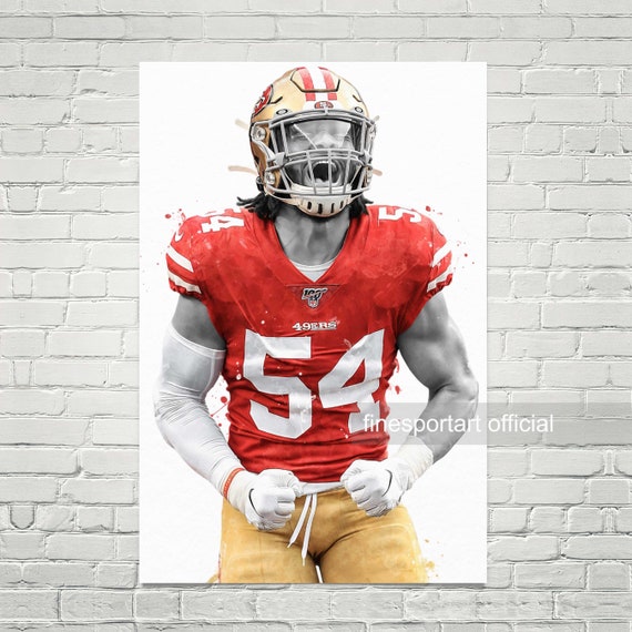 Fred Warner San Francisco v2 Poster Canvas Football Print - Etsy