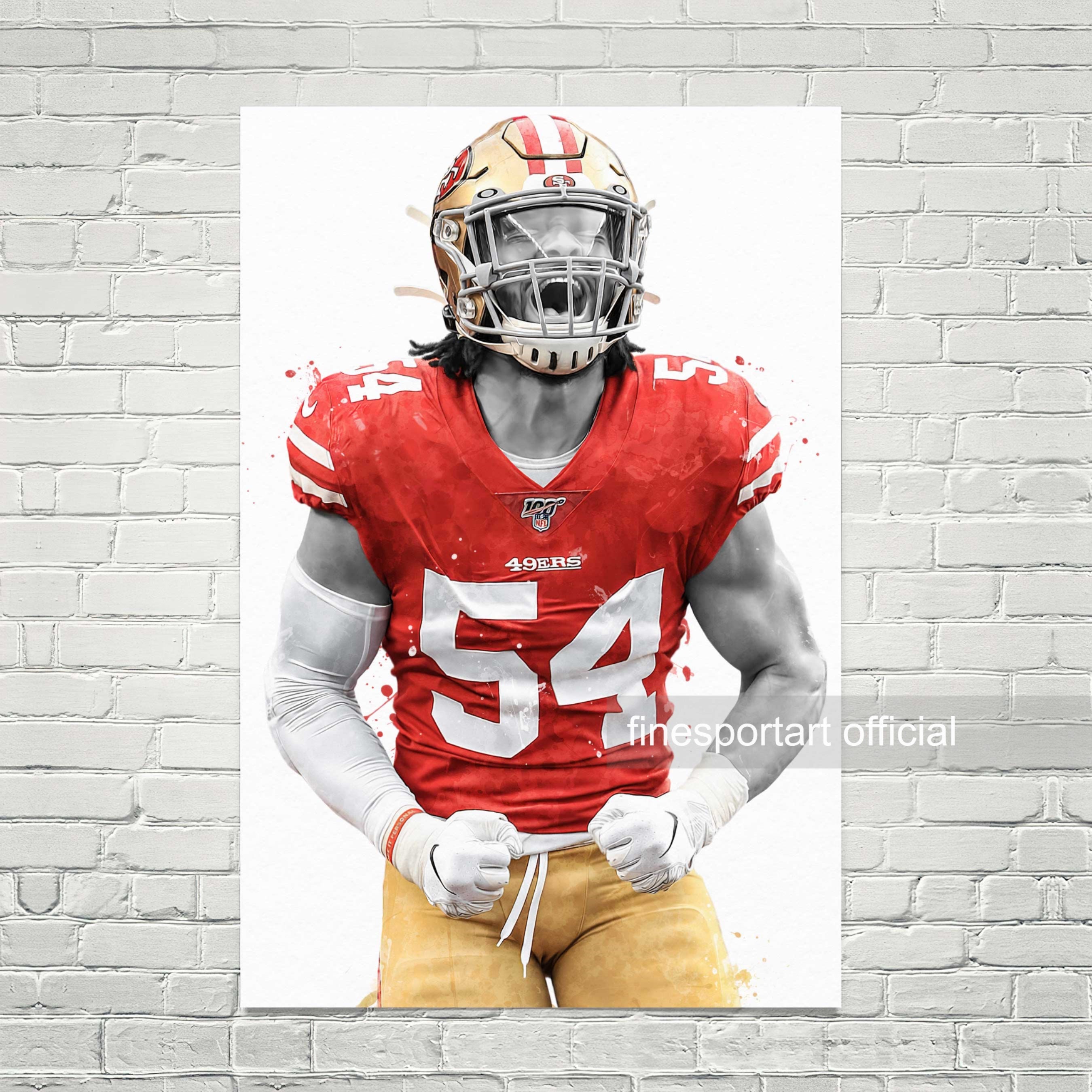 Fred Warner San Francisco v2 Poster Canvas Football Print - Etsy
