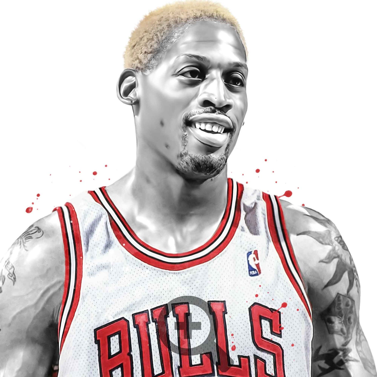 Dennis Rodman Chicago Poster Canvas Basketball print Sports | Etsy