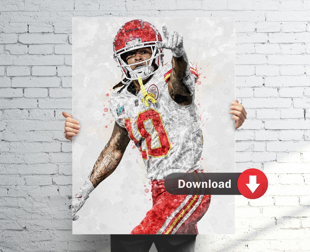 Isiah Pacheco Kansas City Poster, Digital Download, Football Print ...