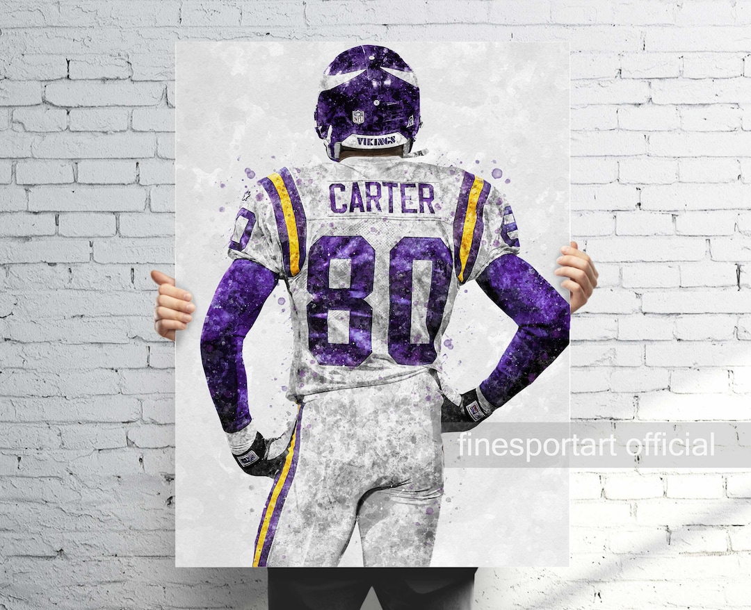 Cris Carter Minnesota Poster, Canvas, Football Print, Sports Wall Art ...