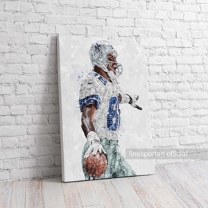 Michael Irvin Dallas Poster, Canvas, Football Print, Sports Wall Art, Man Cave, Gift - Etsy