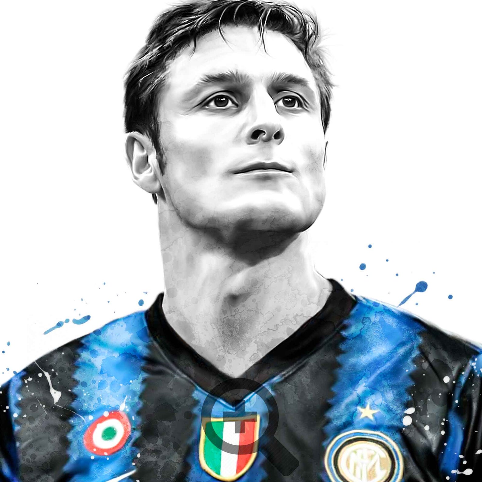 Javier Zanetti Poster Canvas Soccer Print Sports Wall Art - Etsy