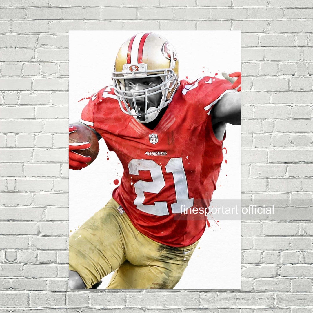 Frank Gore San Francisco Poster, Canvas, Football Print, Sports Wall ...