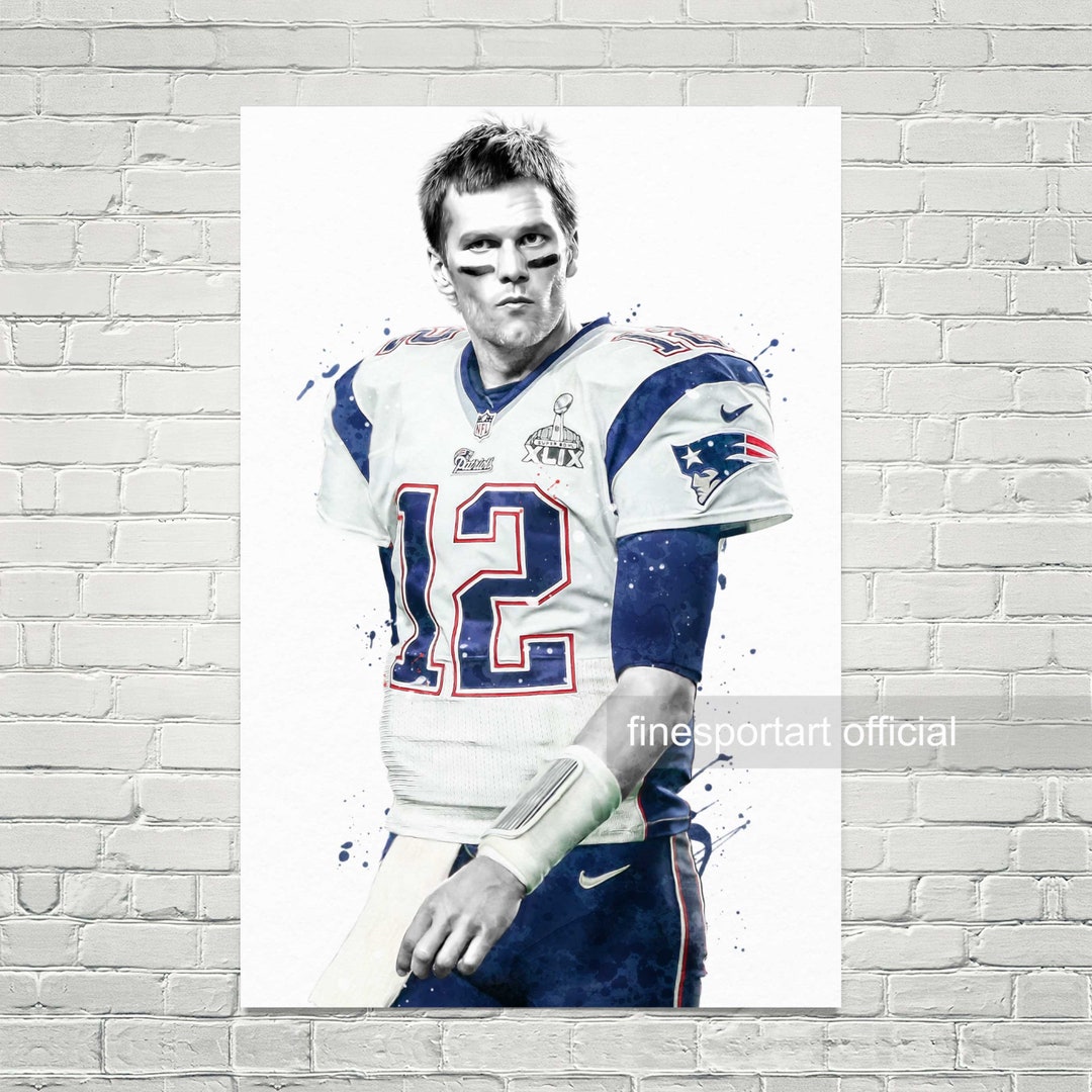 Tom Poster, Canvas, Football Print, Sports Wall Art, Kids Room Decor ...