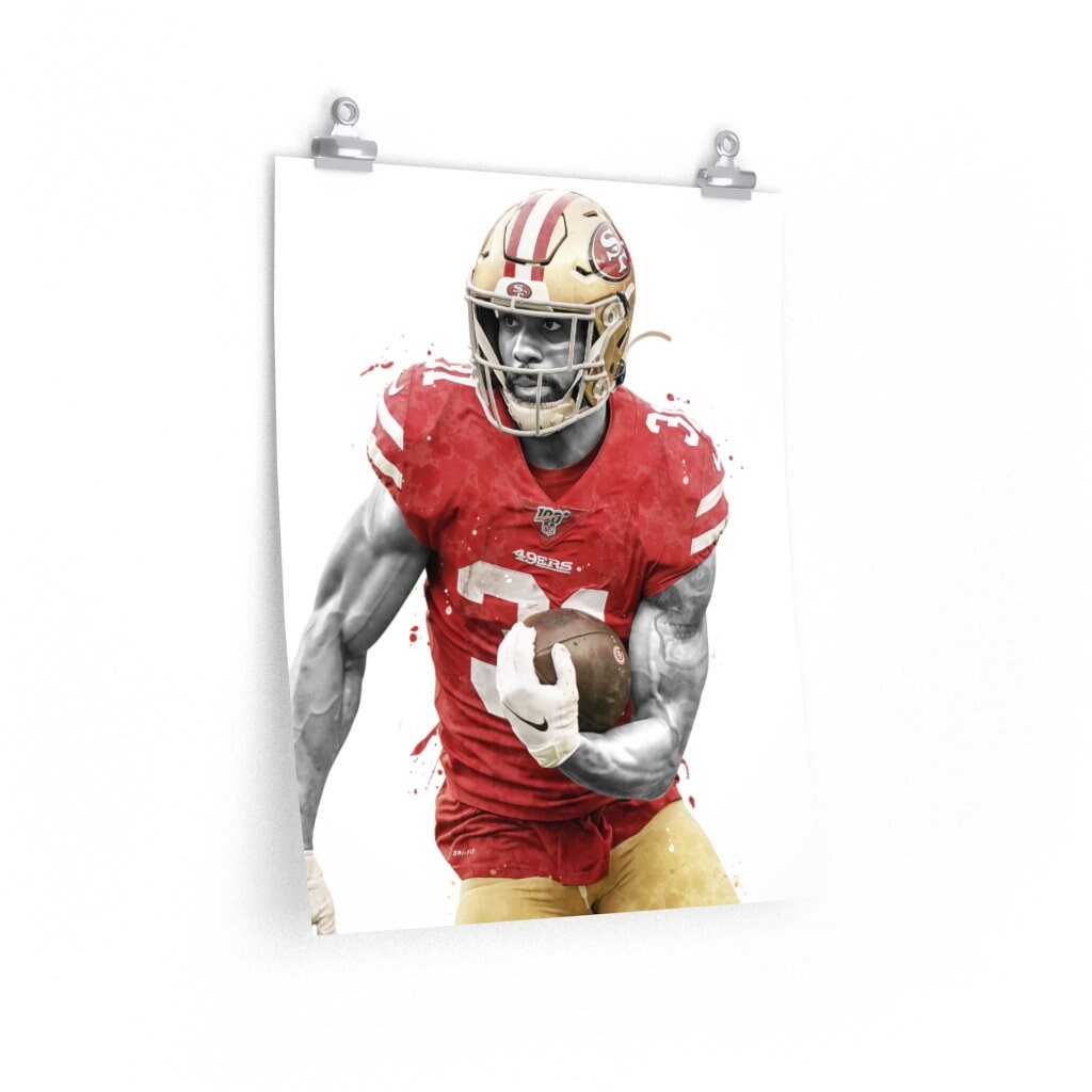 Raheem Mostert San Francisco Poster, Canvas, Football Print, Sports ...