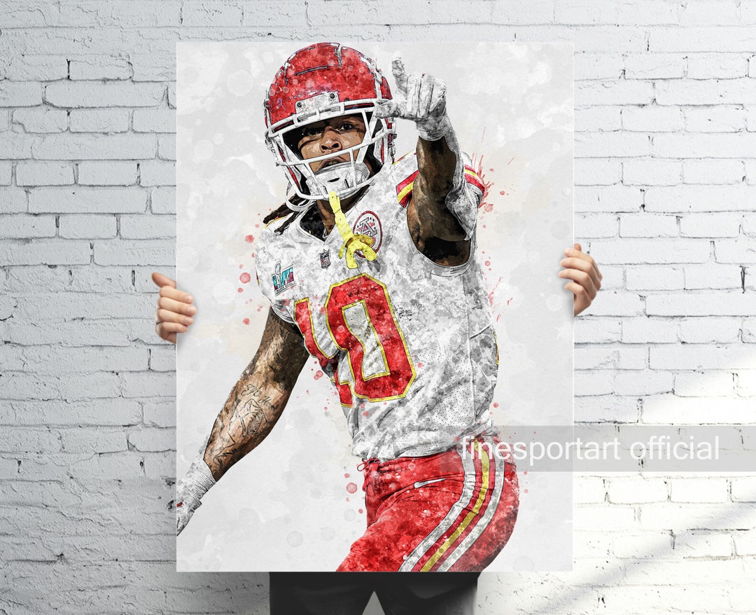 Isiah Pacheco Kansas City Poster, Canvas, Football Print, Sports Wall ...