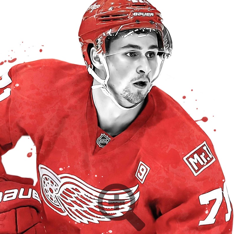 Dylan Larkin Detroit Poster Canvas Hockey print Sports wall | Etsy