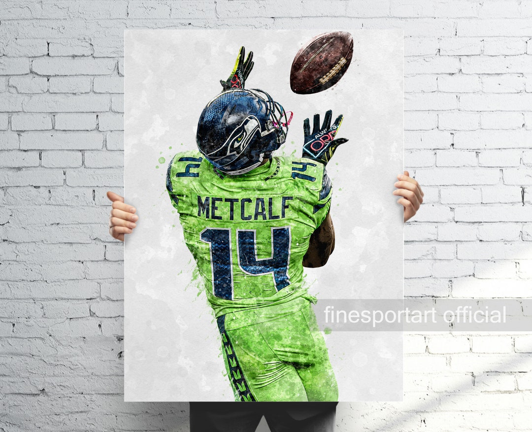 DK Metcalf Seattle Poster Canvas Wrap Football Framed Print - Etsy