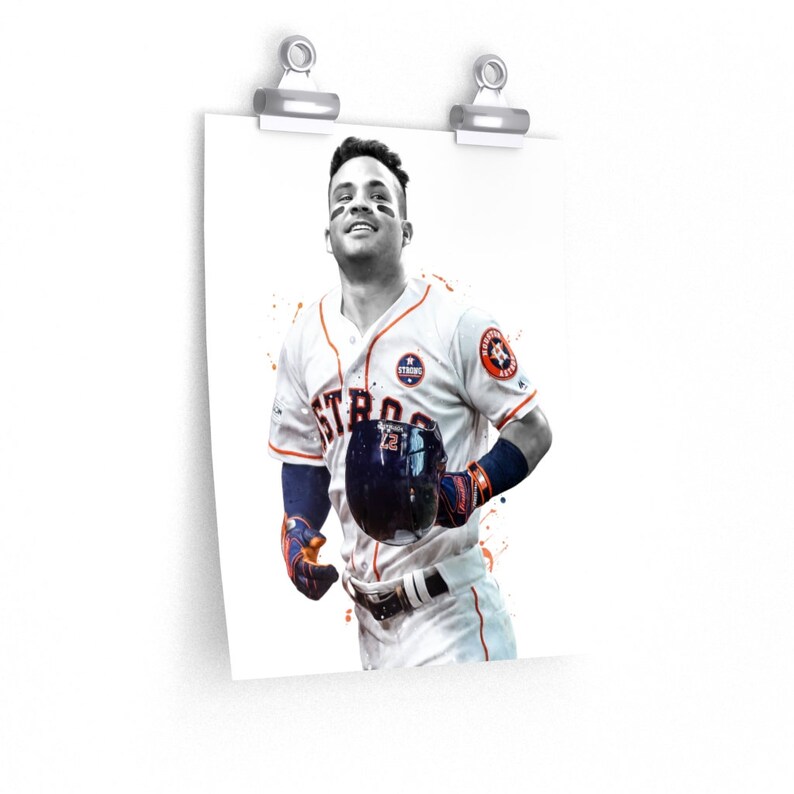 Jose Altuve Houston Poster Canvas Baseball print Sports | Etsy