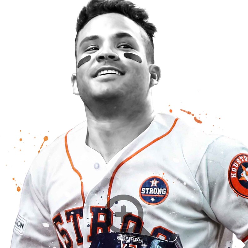 Jose Altuve Houston Poster Canvas Baseball Print Sports - Etsy