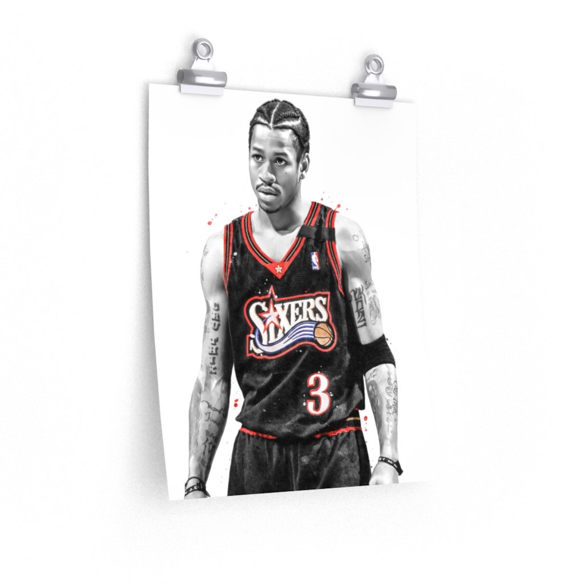 Allen Philadelphia Poster, Canvas, Basketball print, Sports wall art ...