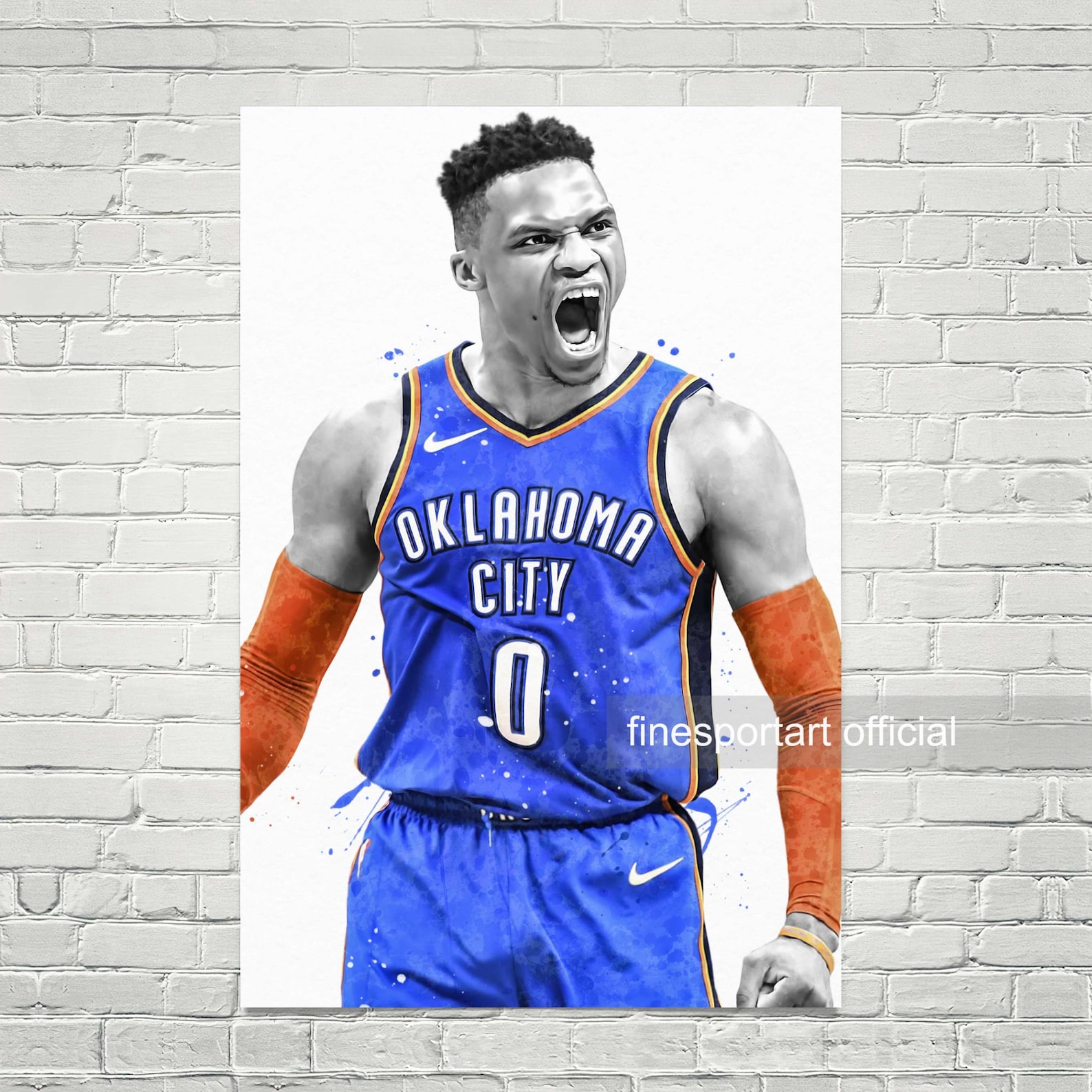 Russell Westbrook Oklahoma City Poster Canvas Basketball - Etsy