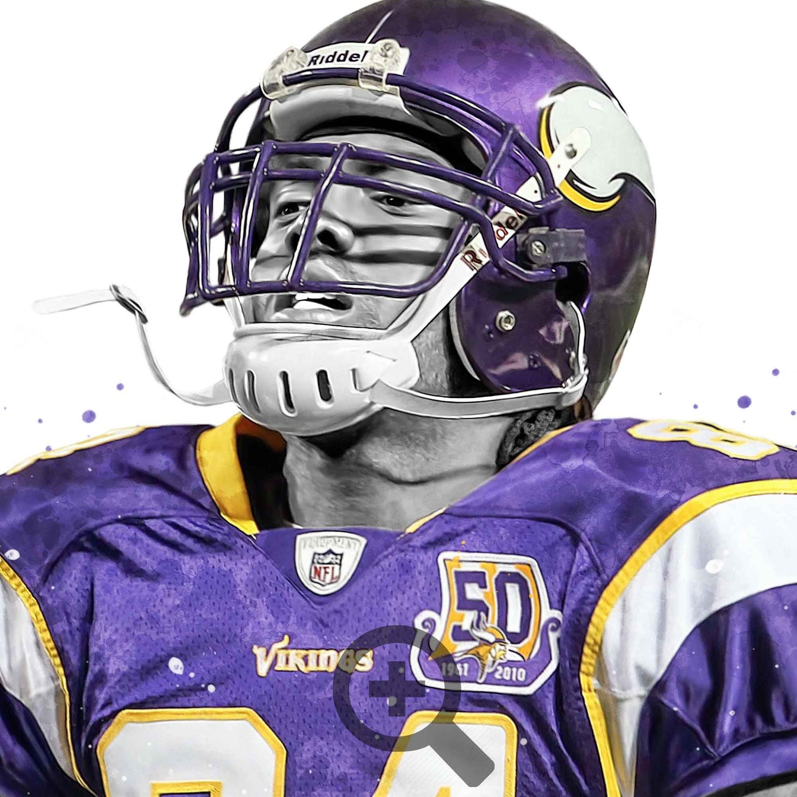 Randy Moss Minnesota Poster Canvas Football Print Sports - Etsy