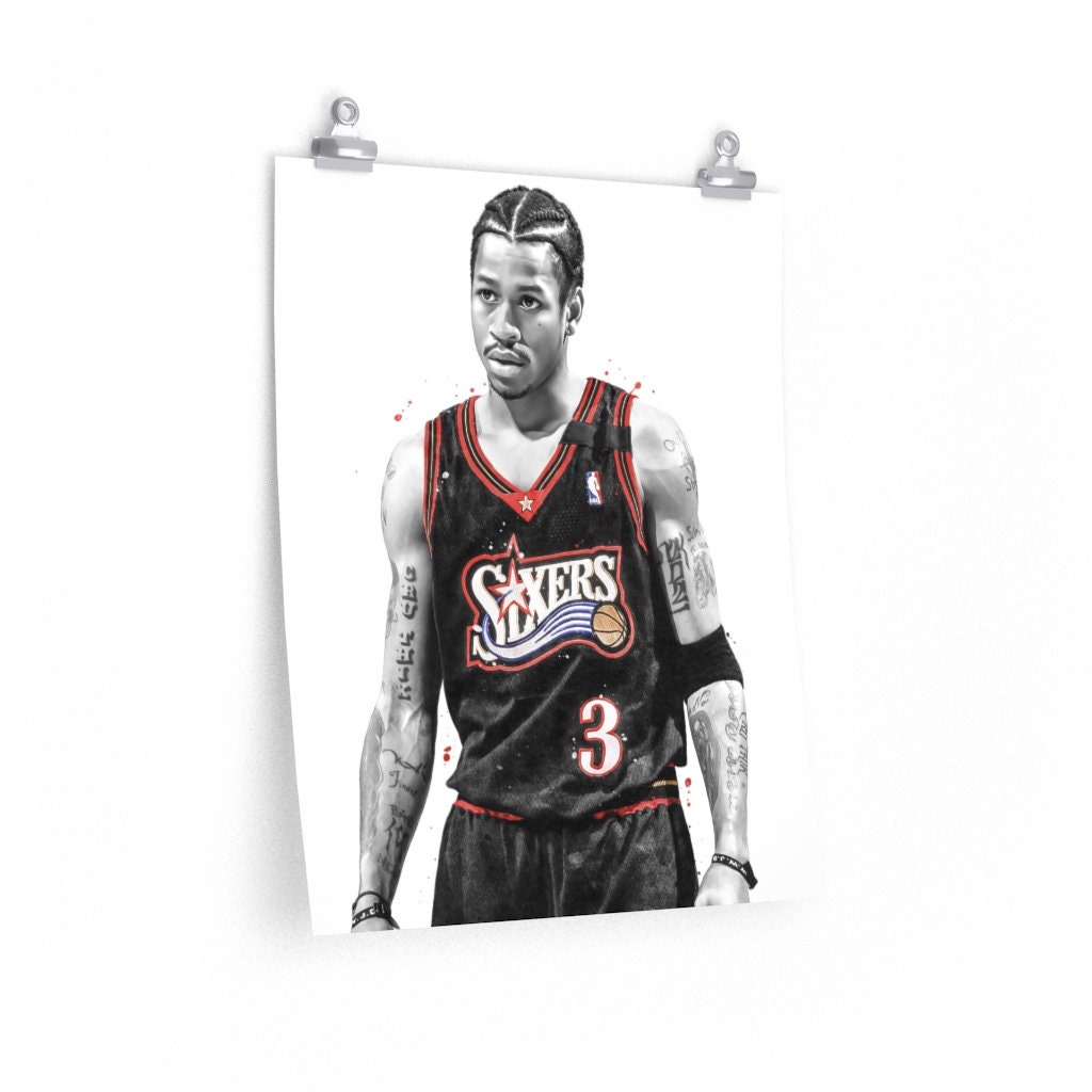 Allen Philadelphia Poster, Canvas, Basketball print, Sports wall art ...