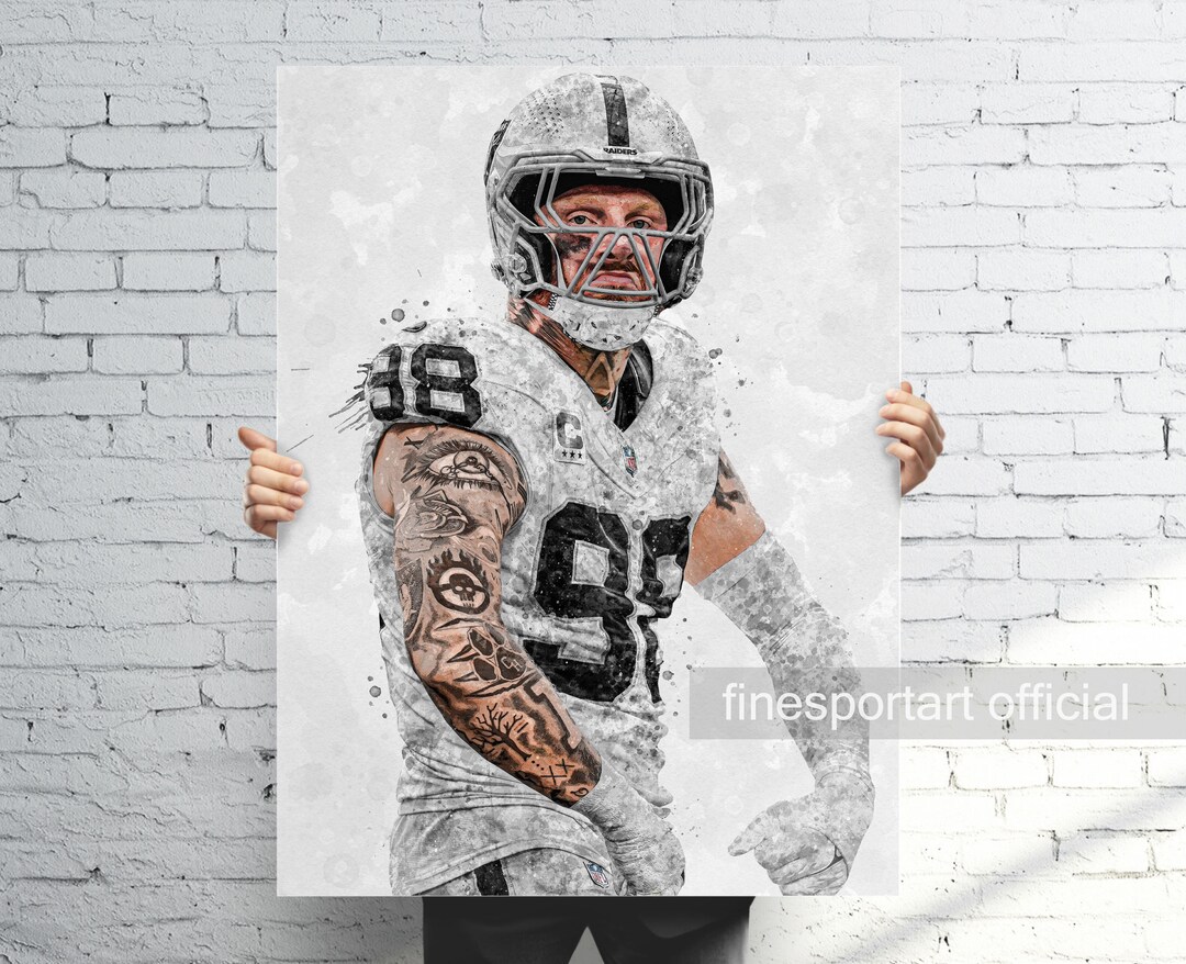 Maxx Crosby Poster (V2), Canvas, Football Print, Sports Wall Art, Man ...