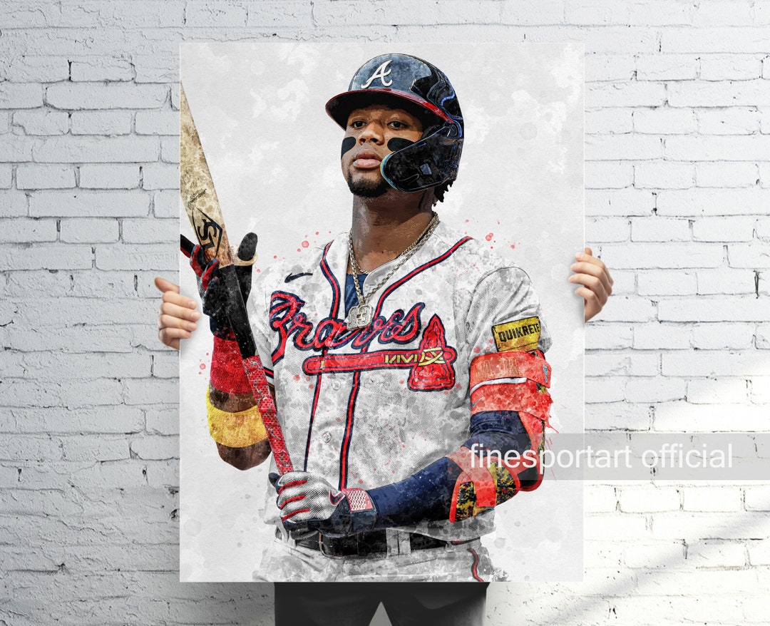 Ronald Acuna Jr Atlanta Poster, Canvas, Baseball Print, Sports Wall Art ...