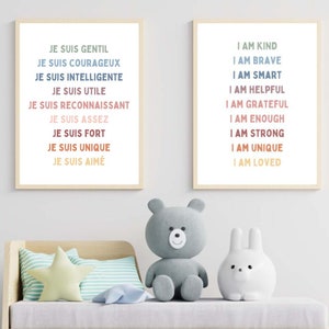 Affirmations for Kids, Classroom Posters, I Am Affirmations, Playroom ...