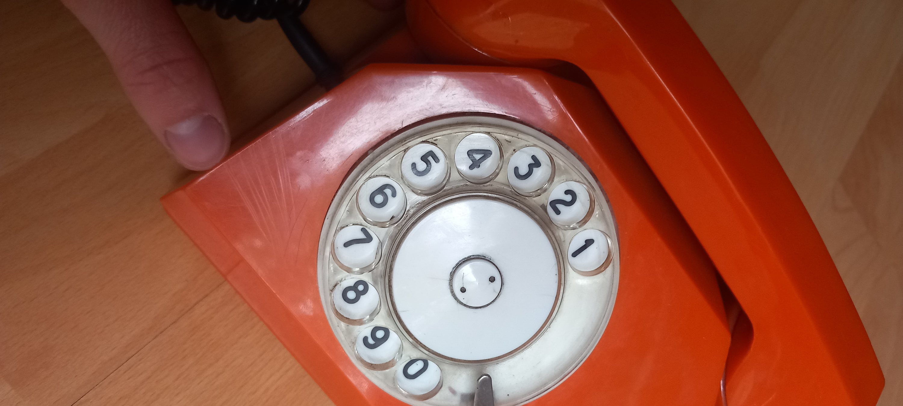 Soviet Era Orange Rotary Dial Phone - Etsy