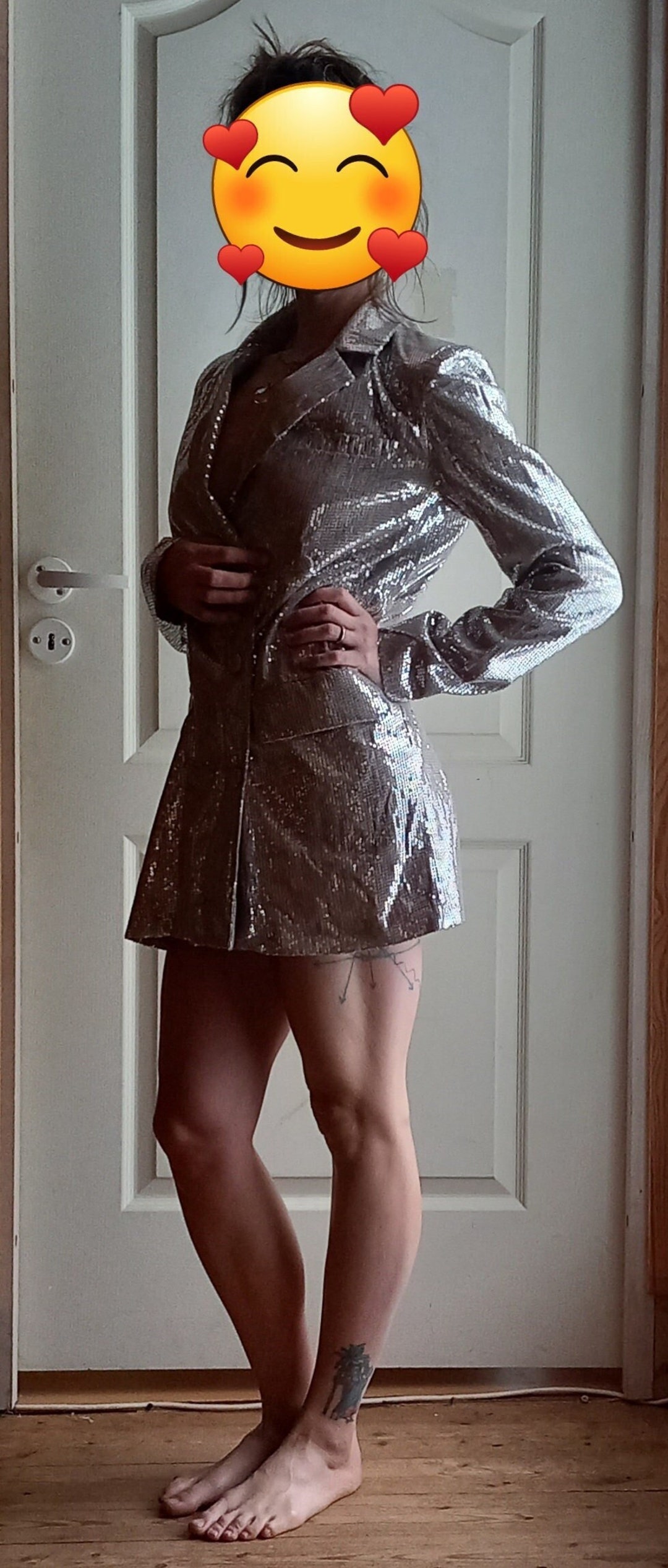 Shimmering Silver Sequin Blazer Size M, Taylor Swift Eras Tour Outfit ...