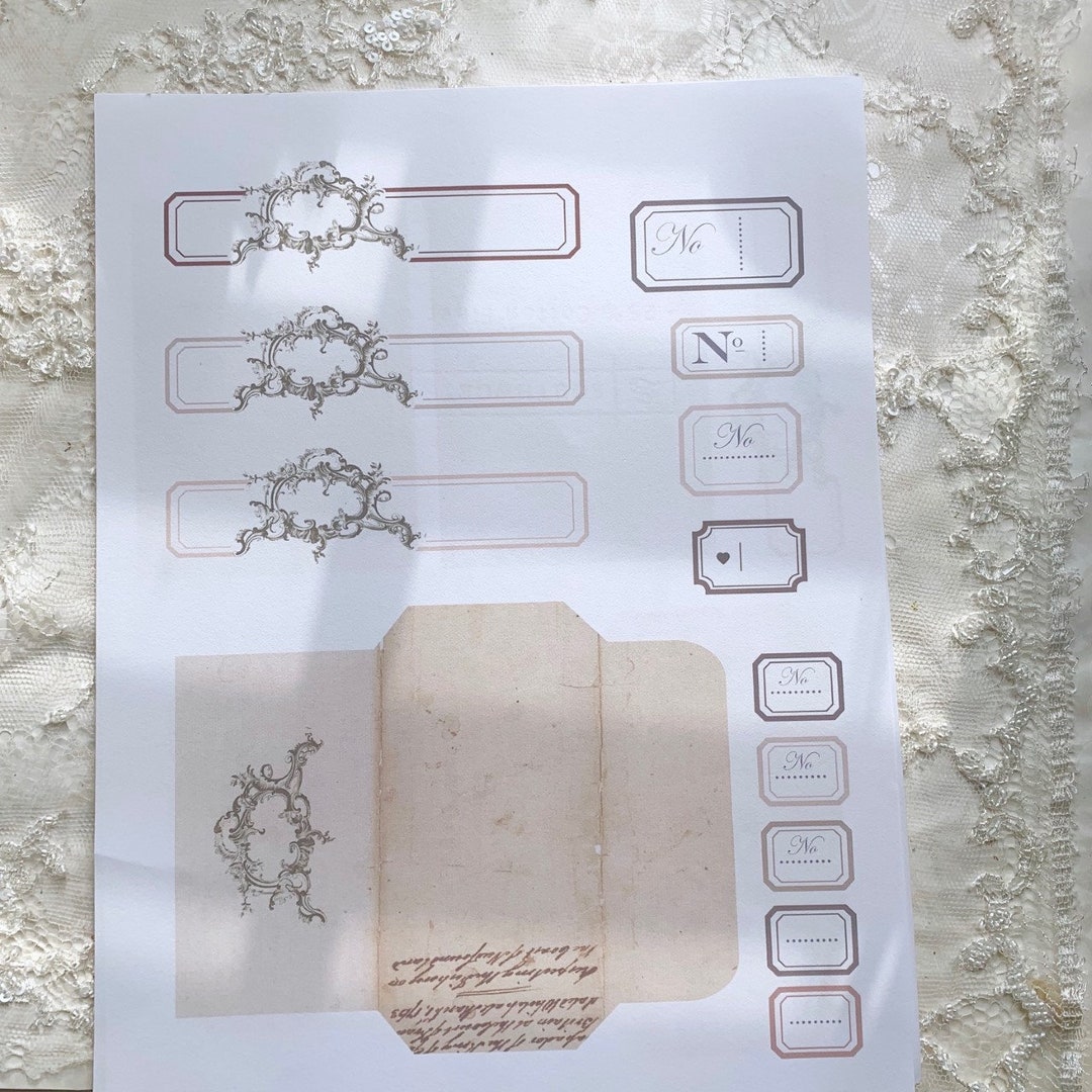 Ornate Vintage Label Printables - Etsy