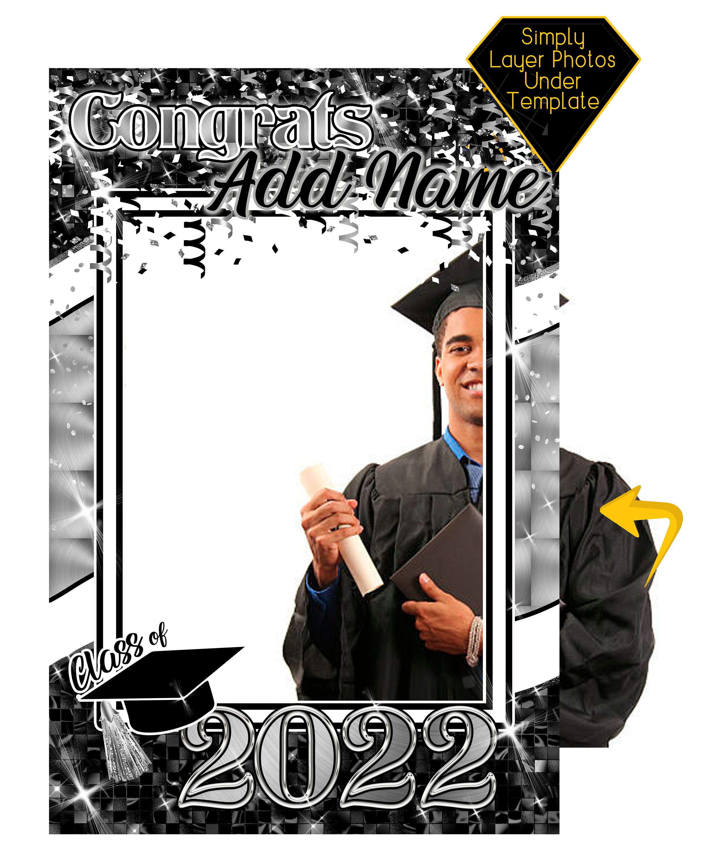Senior Graduation Template Digital Photo Graduation Digital - Etsy