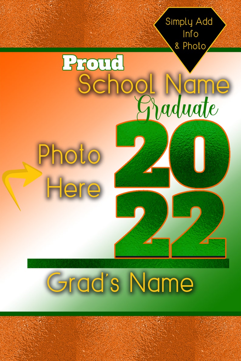 Senior Graduation Template Digital Photo Graduation Digital - Etsy