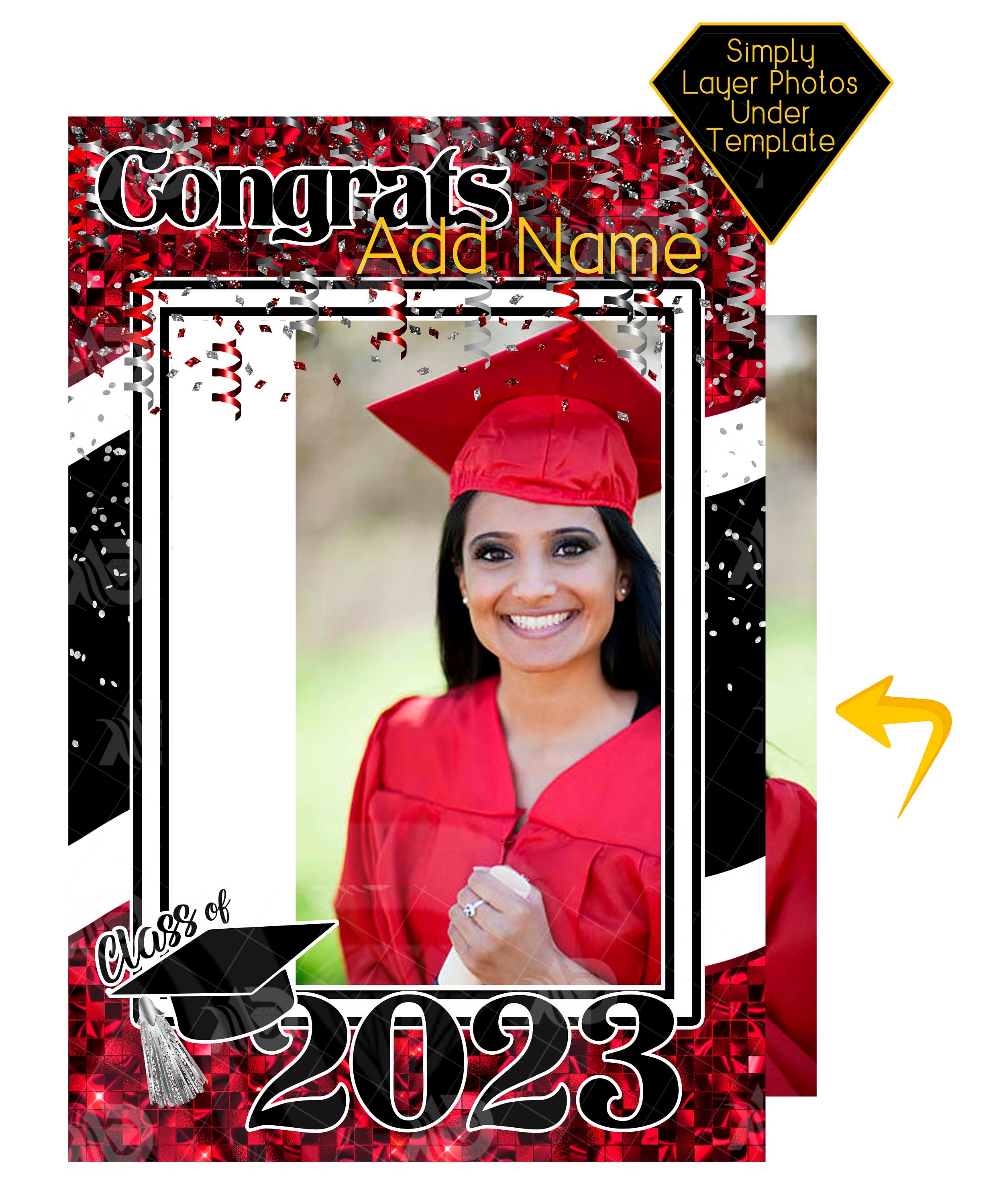 Senior Graduation Template Digital Photo Graduation Digital - Etsy