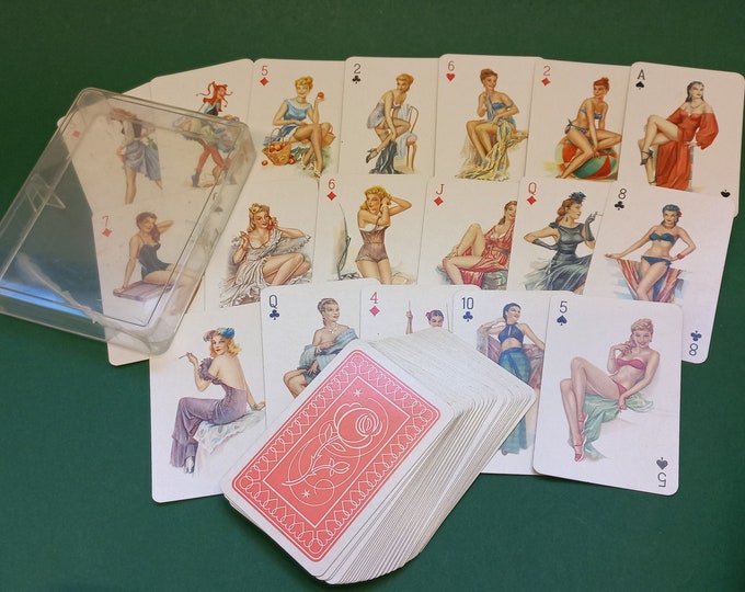 Vintage Pin up Playing Cards, Full Set 55pcs, Vintage Playing Cards ...