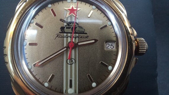 Soviet Vintage Watch Vostok Komandirskie Tank NEW!!! … - Gem