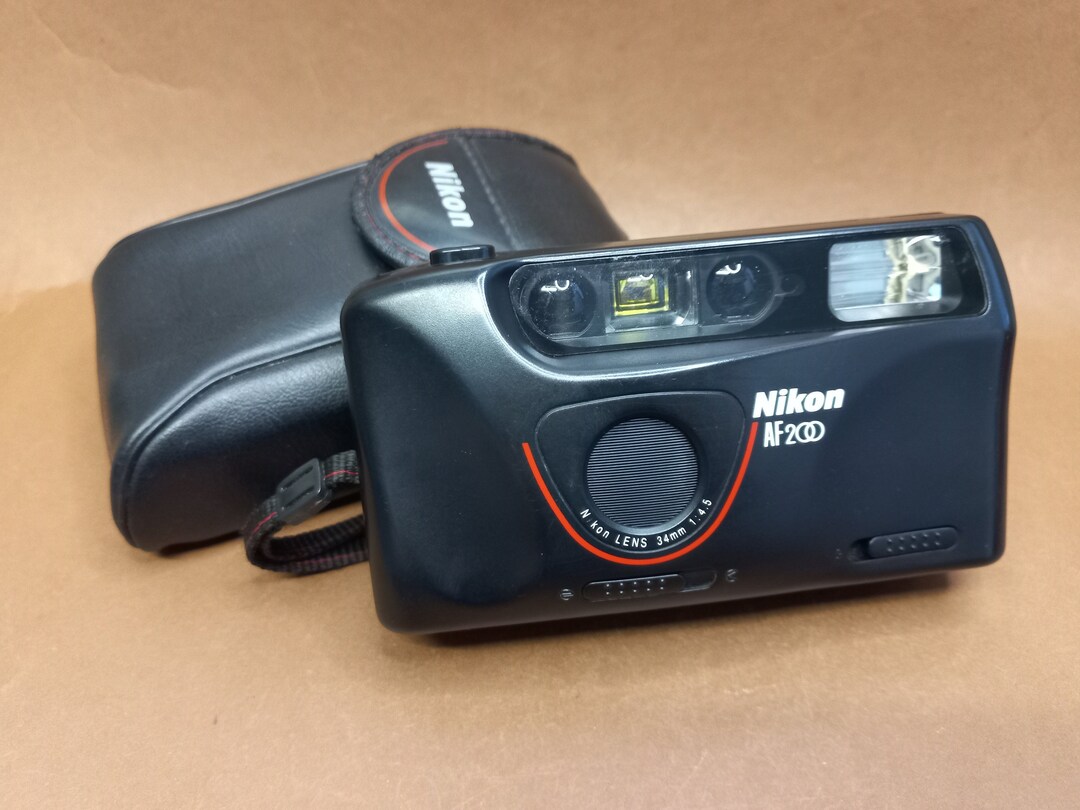 Vintage Camera Nikon AF 200, Film Camera Nikon 1990s, Point and Shot ...