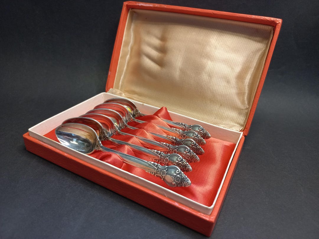 Soviet Rare Tea Spoon "roses" Set 6pcs.1960s. Vintage Tea Spoon USSR ...