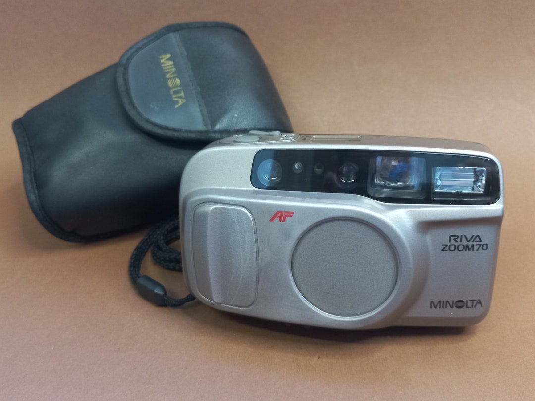 Vintage Camera Minolta Riva Zoom 70, Film Camera Minolta 1990s., Point ...