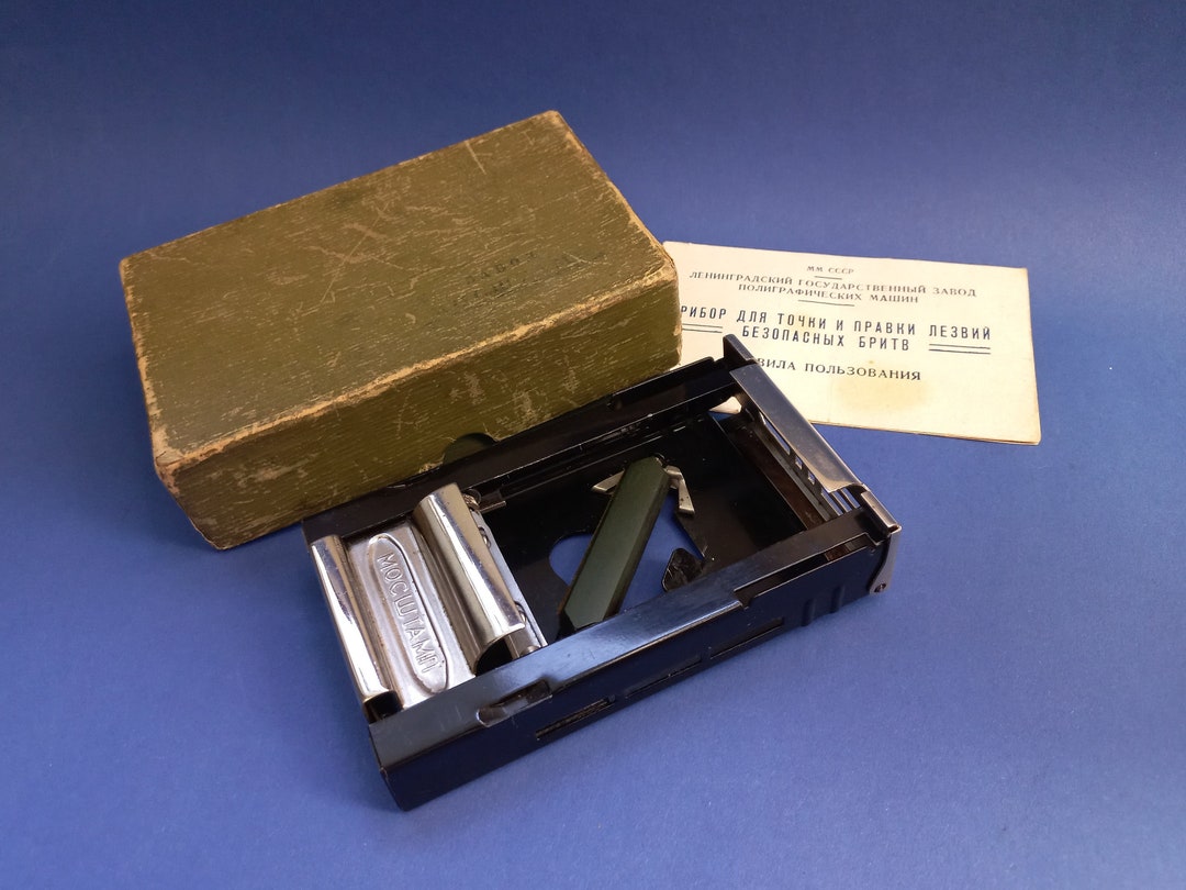 Soviet Vintage Blade Dressing Device"mosstamp" 1956, Sharpener Razor ...