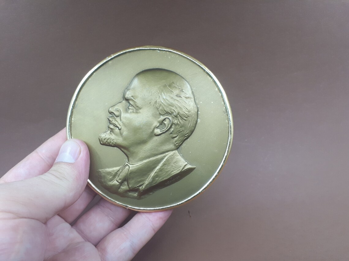 Soviet Vintage Plaque Lenin Wall Metal Communist - Etsy
