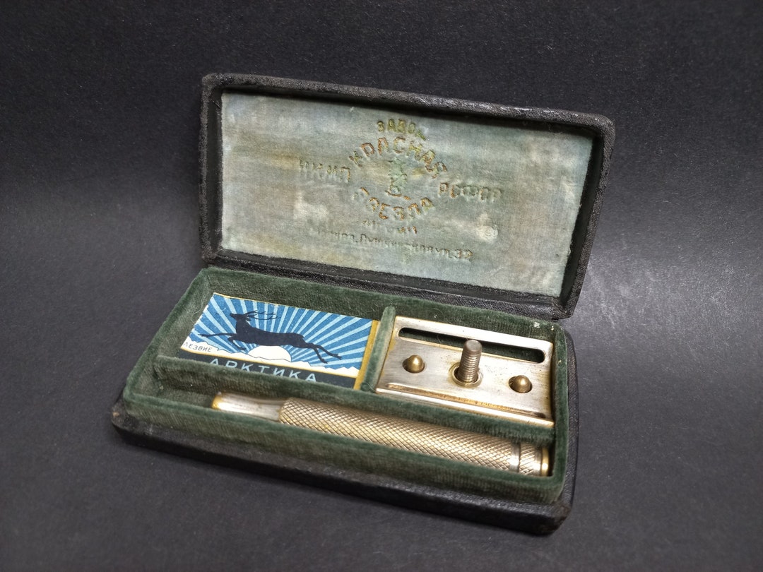 Soviet Vintage Razor "red Star" 1940s, USSR Shaver Set, Russian Old ...