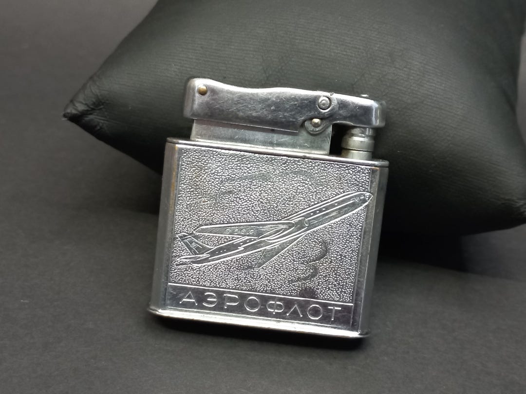 Soviet Vintage Lighter Twinkle aeroflot, Petrol Lighter USSR, Soviet ...