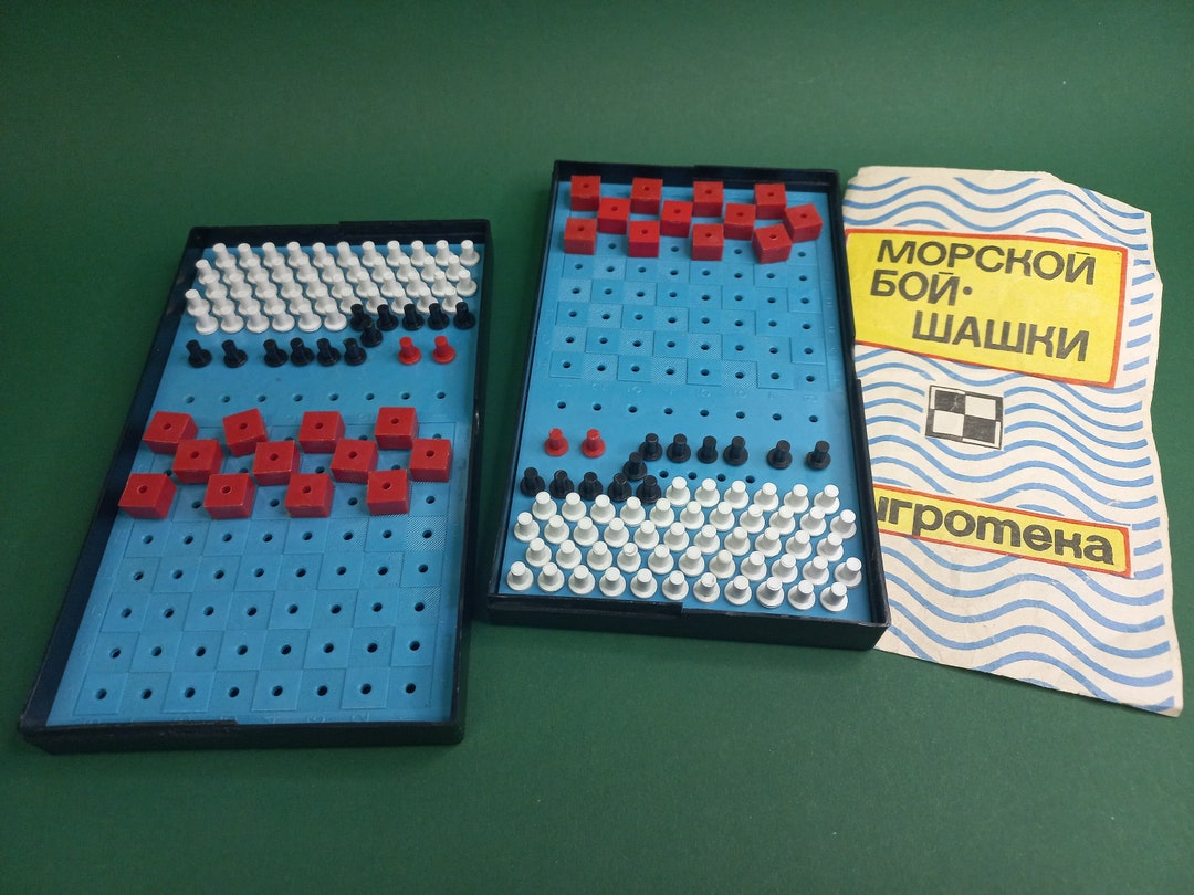 Soviet Vintage Board Game Sea Battle Checkers USSR 1983, Road Board ...